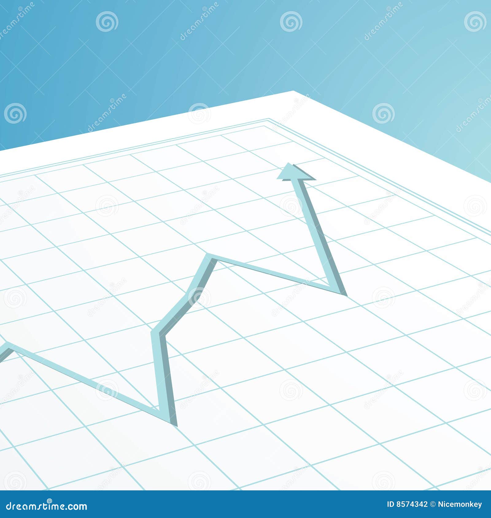 Business graph arrow stock vector. Illustration of crash - 8574342