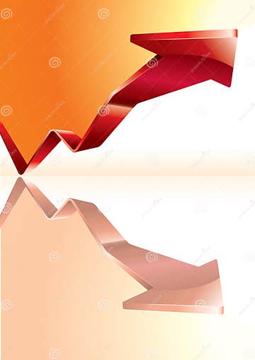 Business Graph with arrow stock vector. Illustration of business - 9829783