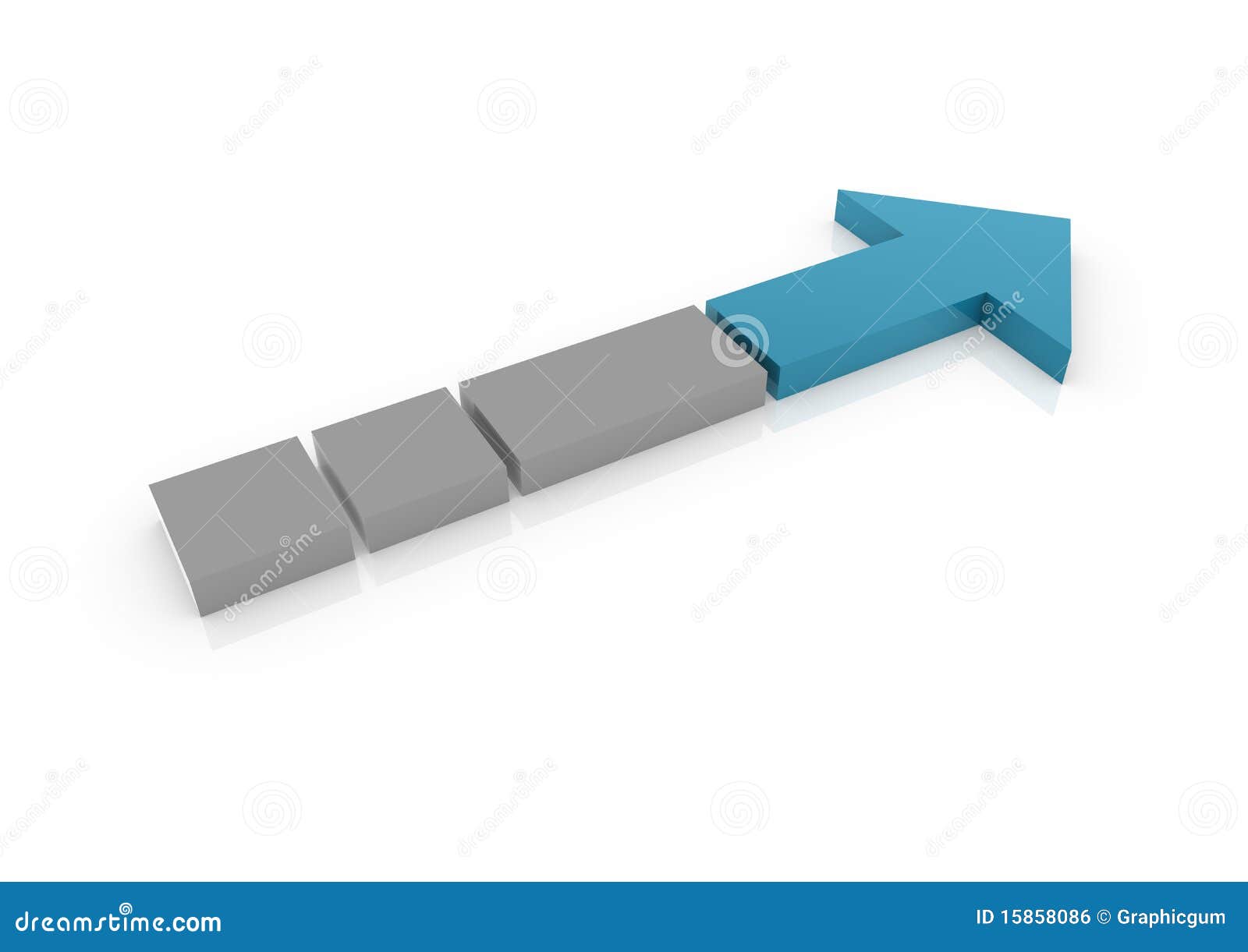 Business graph arrow blue stock illustration. Illustration of circle ...