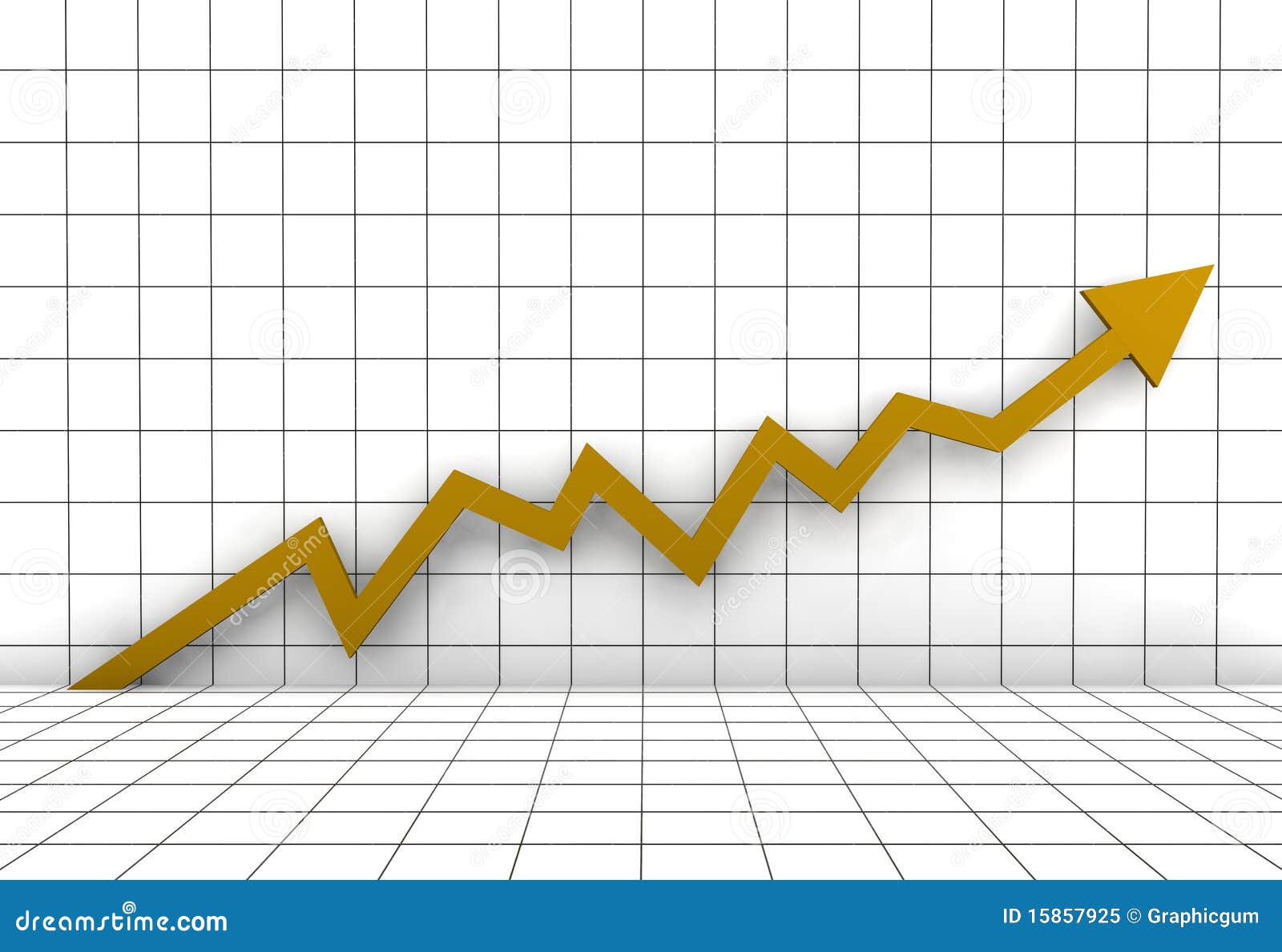 Business Graph Arrow Gold Yellow Stock Illustration - Illustration of ...