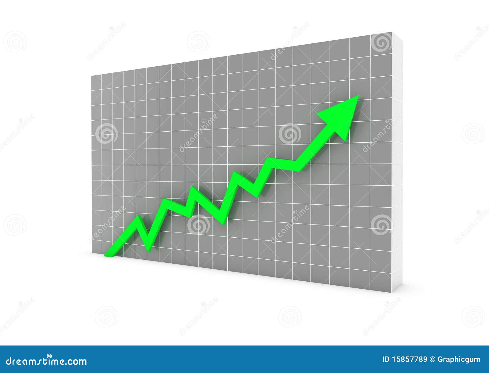 Business graph arrow green stock illustration. Illustration of digital ...