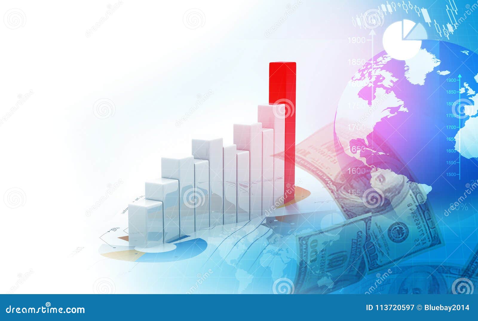 Business graph background stock illustration. Illustration of global ...