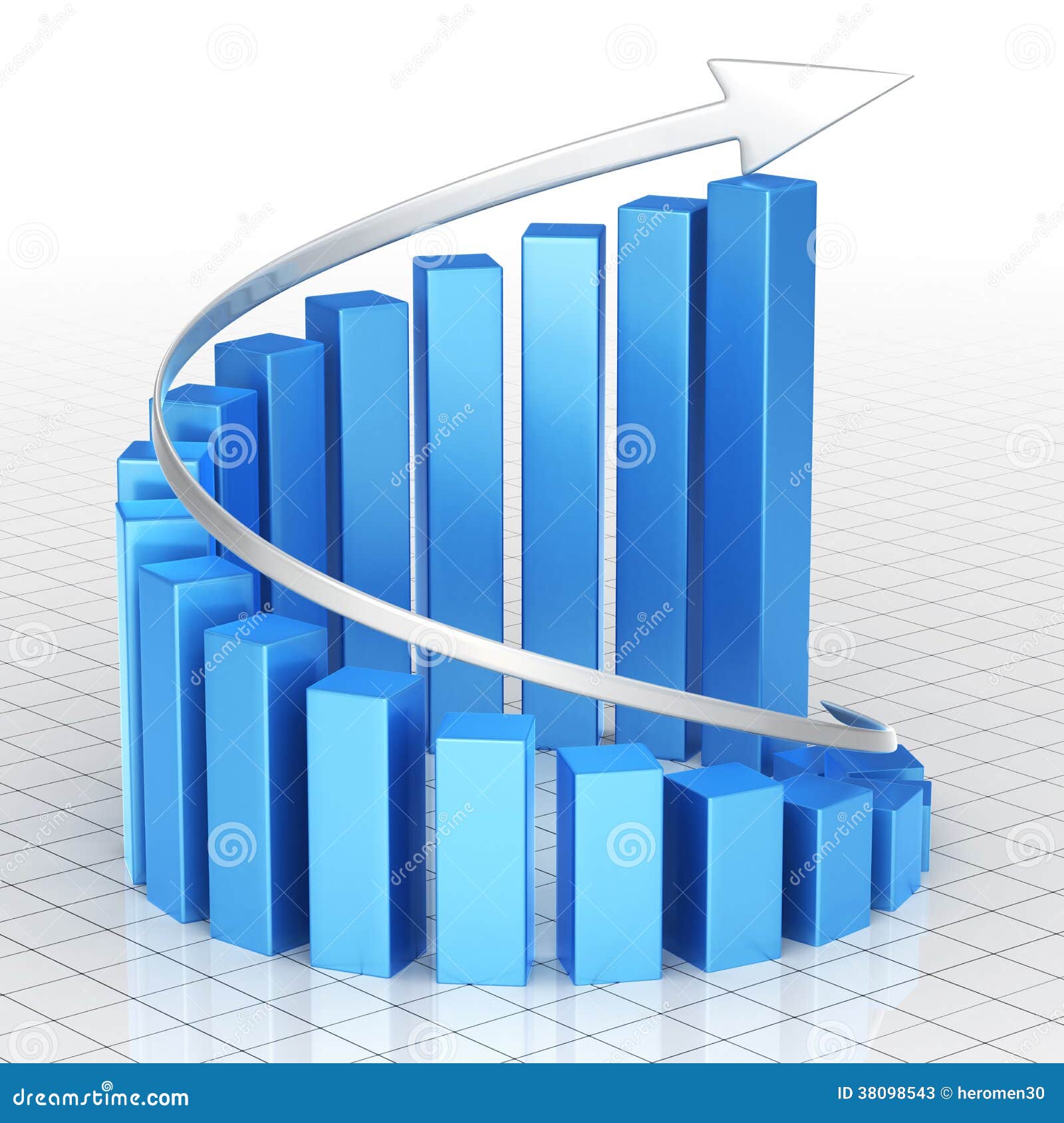 Business Graph Bar stock illustration. Illustration of gradient - 38098543