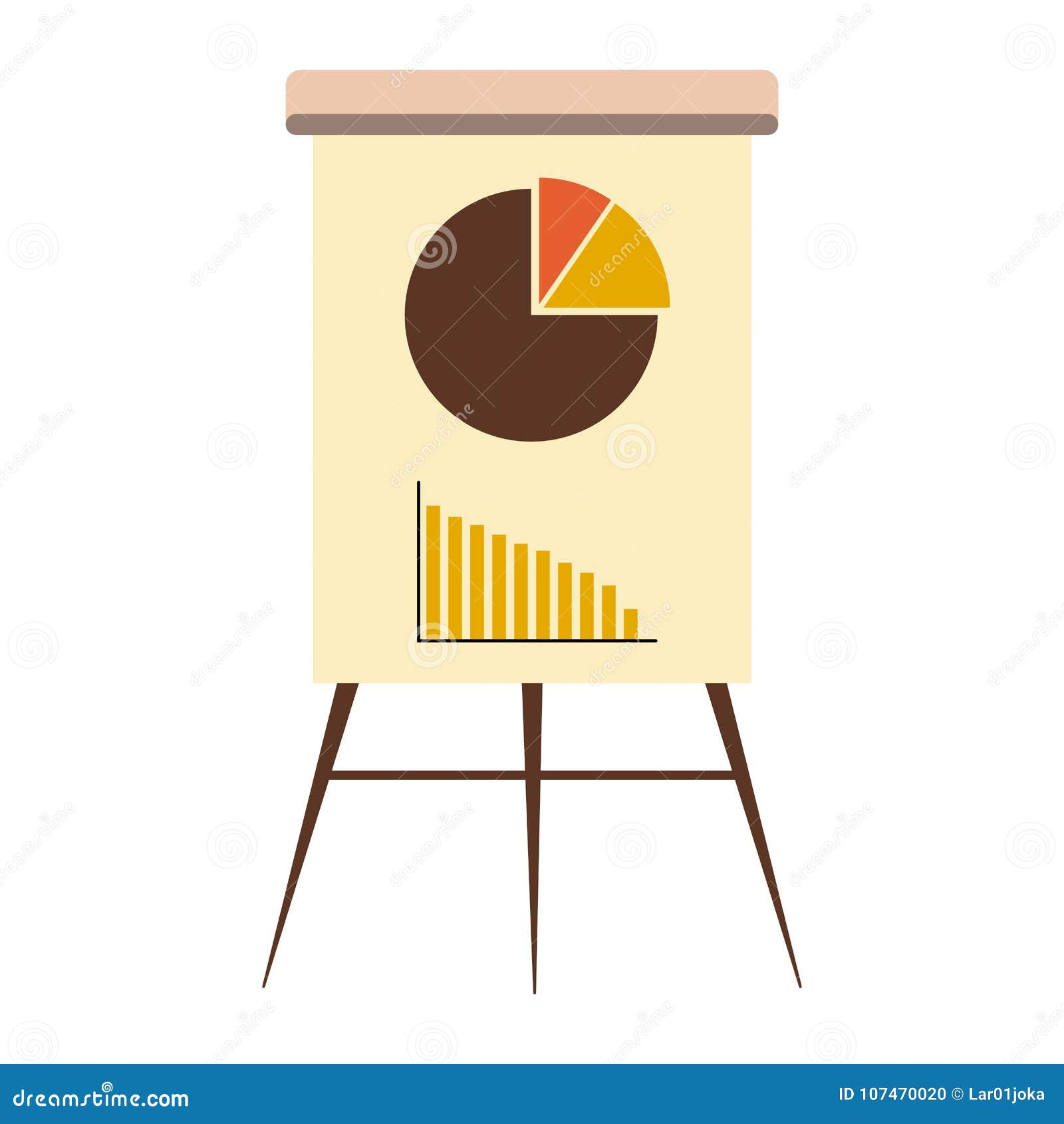 Business graph on a board stock vector. Illustration of finance - 107470020