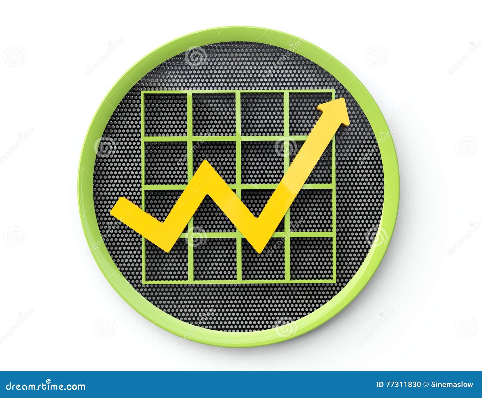 Business graph button stock illustration. Illustration of infographic ...