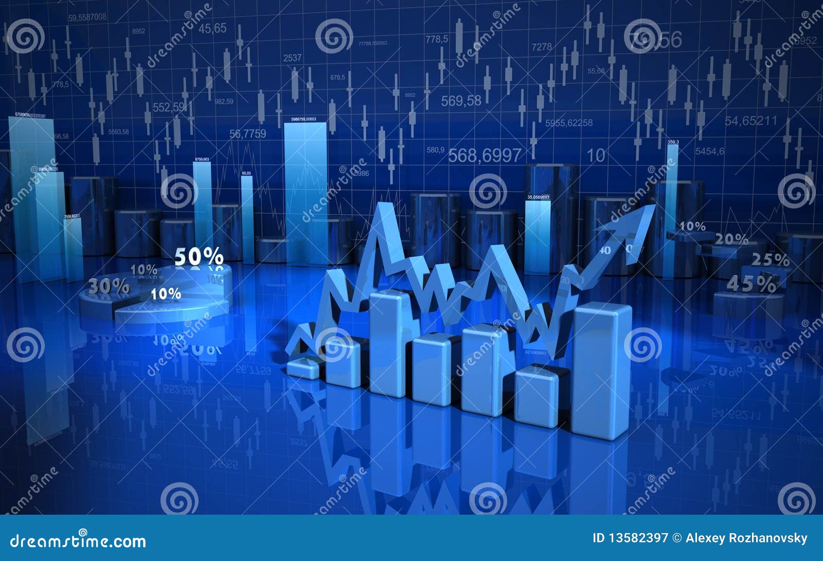Business Graph, Chart, Diagram, Bar Stock Illustration - Illustration ...