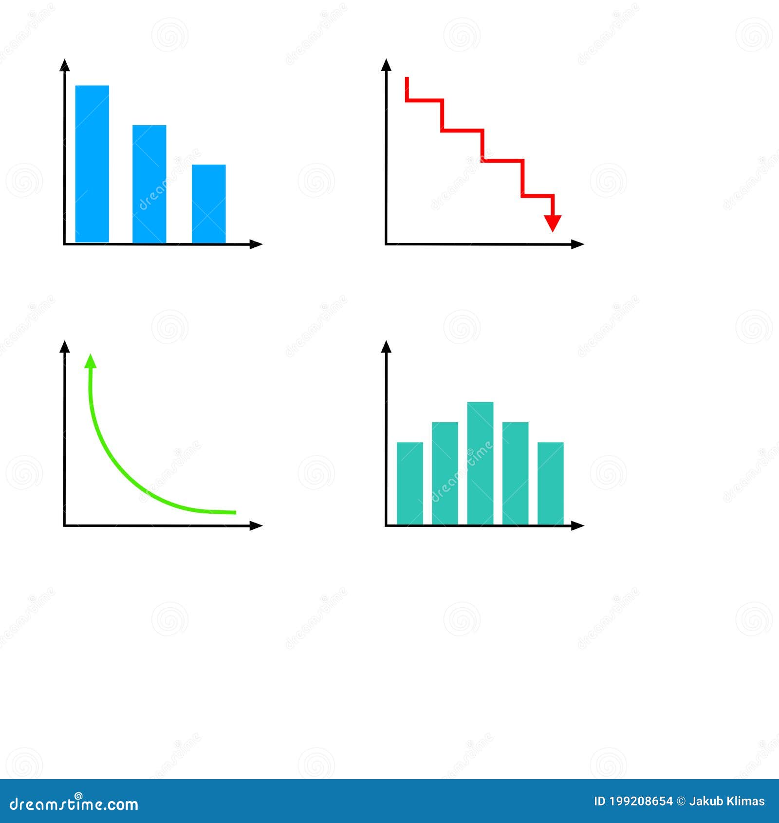 Business Graph Chart, Icon, Up and Down in Business Stock Vector ...