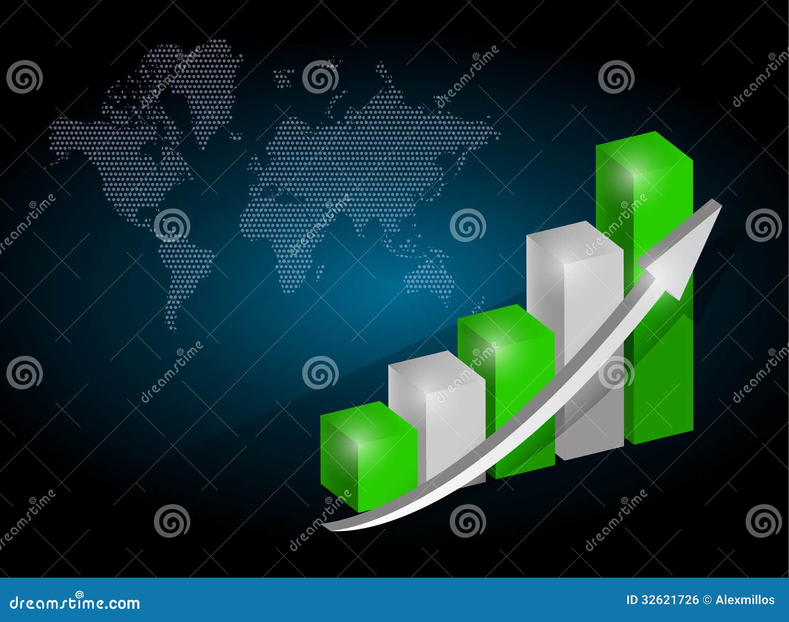 Business Graph Chart Illustration Stock Illustration - Illustration of ...