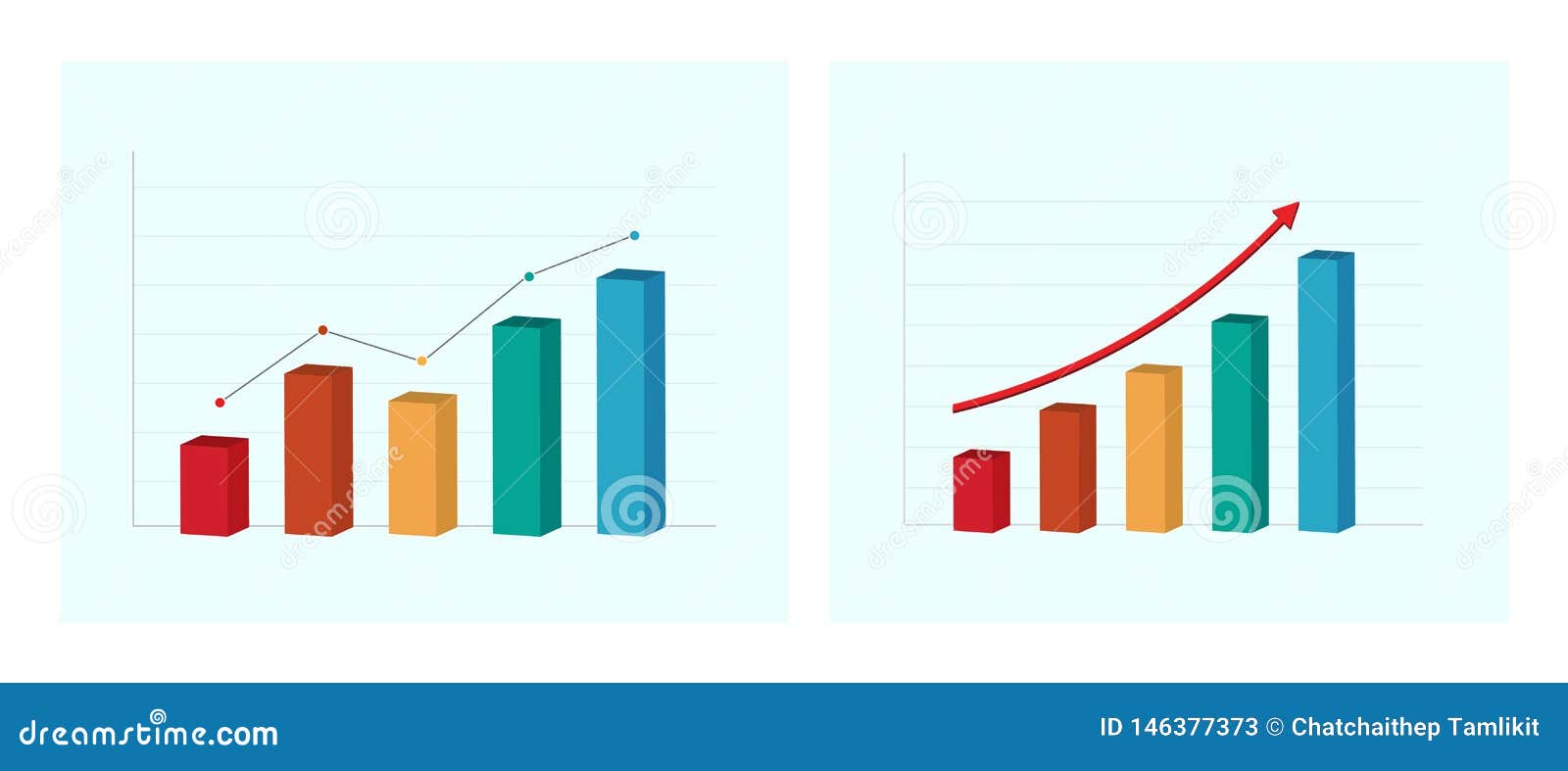 Business Graph and Chart. Successful Concept. Vector Illustration Stock ...