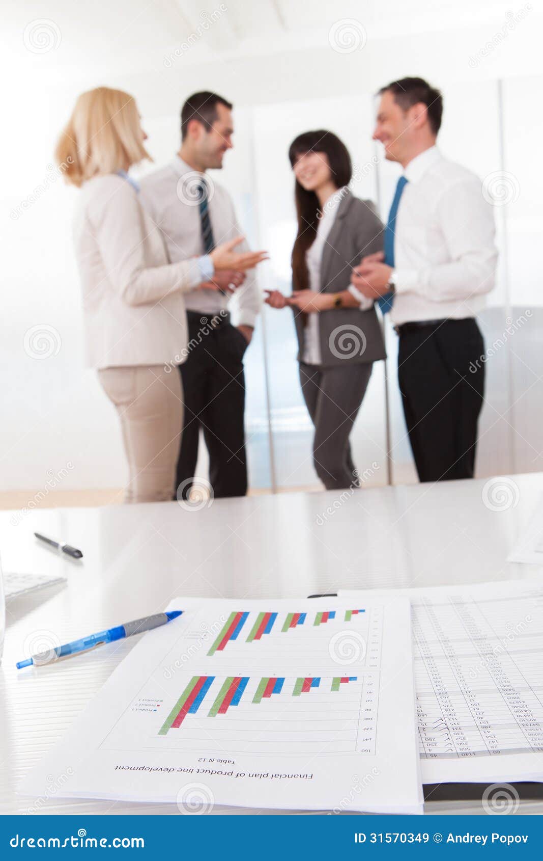 Business Graph Chart on a Table Stock Image - Image of professional ...