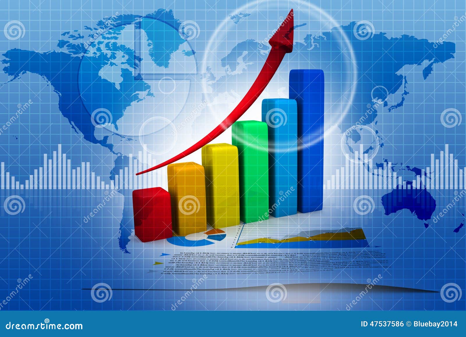 Business graph stock illustration. Illustration of calculator - 47537586