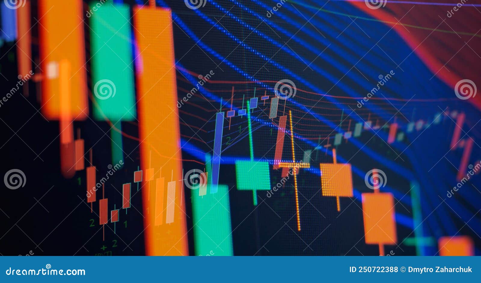 Business Graph Charts of Financial Instruments with Various Type of ...