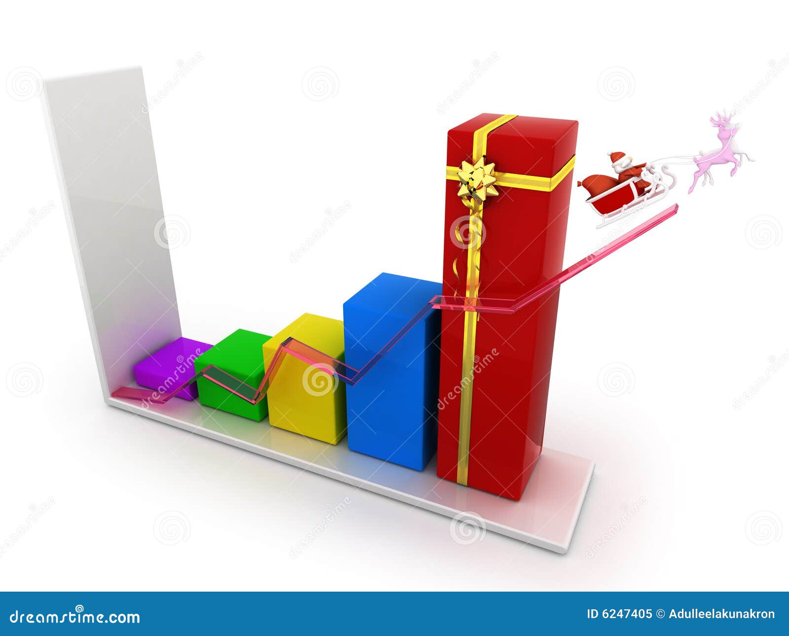 Business graph christmas stock illustration. Illustration of christmas ...