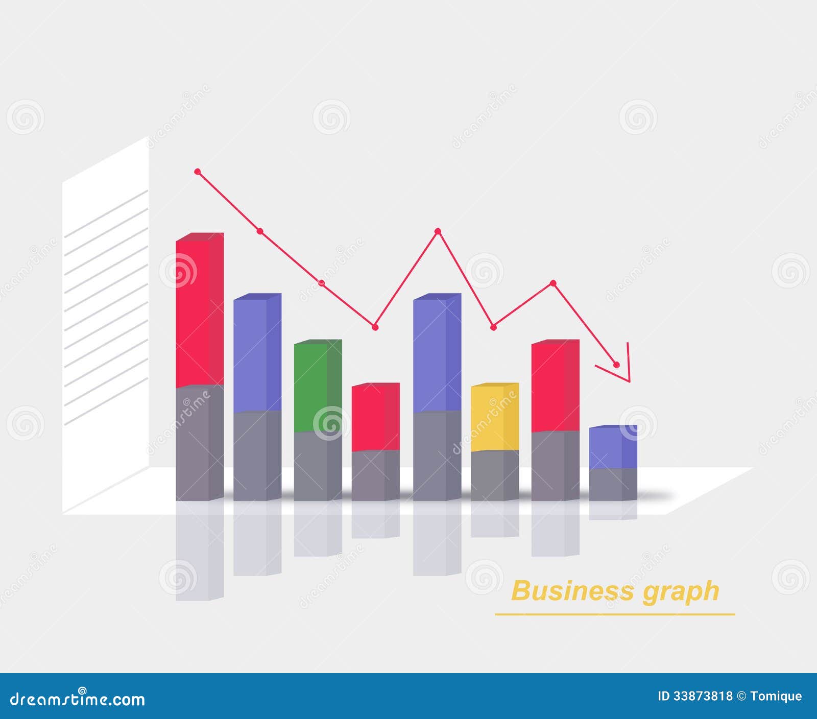 Business graph stock illustration. Illustration of business - 33873818