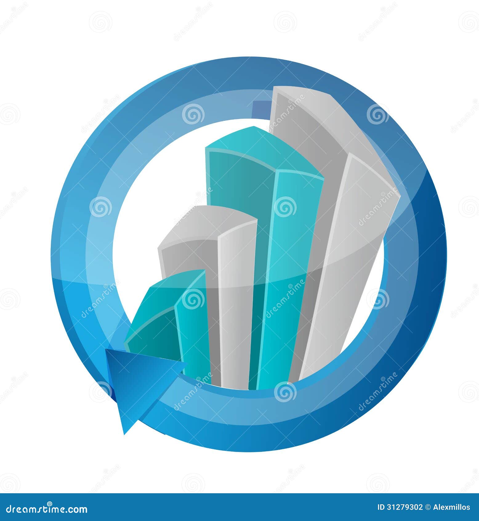 Business Graph Cycle Illustration Design Stock Illustration ...