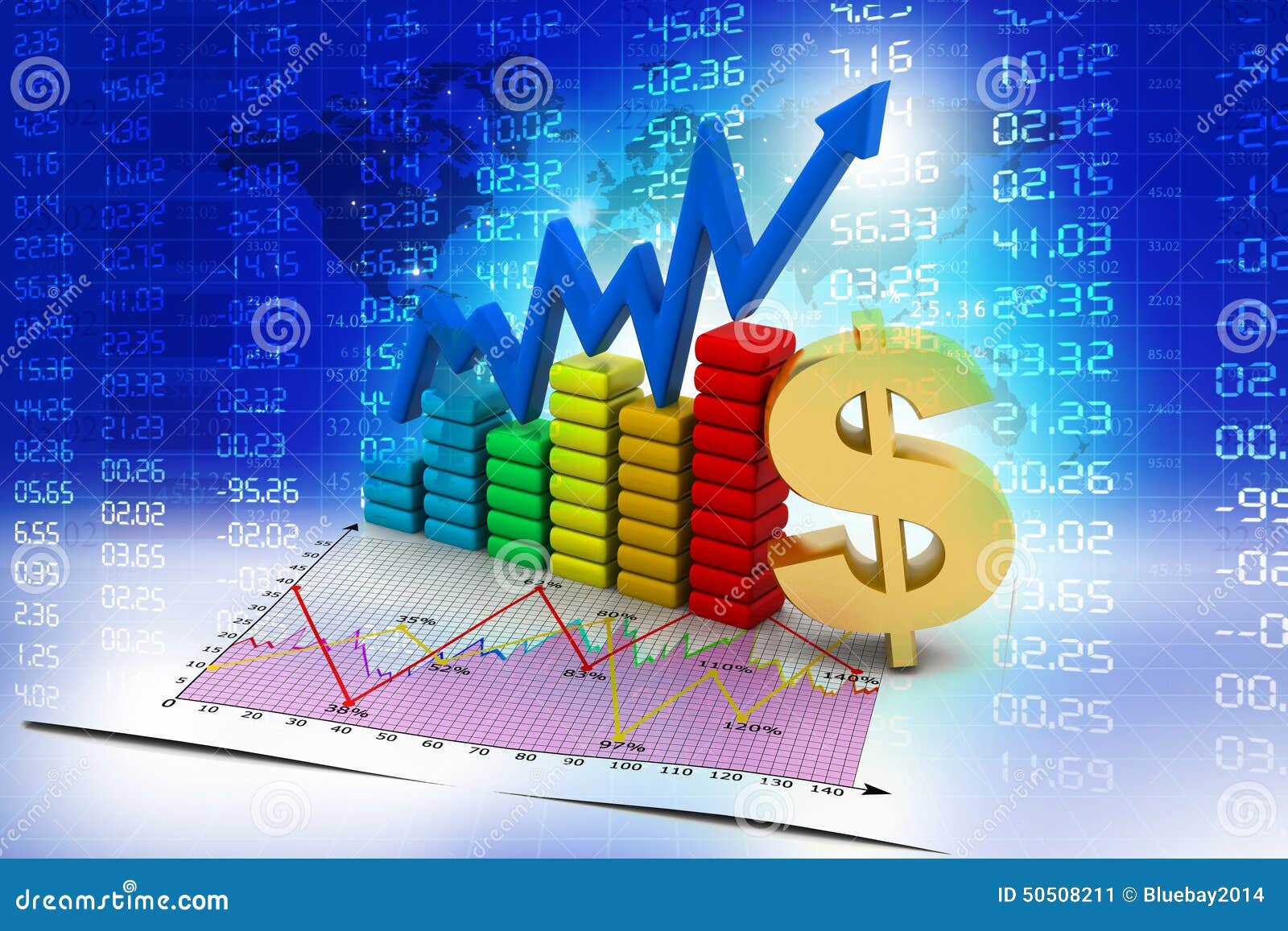 Business graph stock illustration. Illustration of chart - 50508211