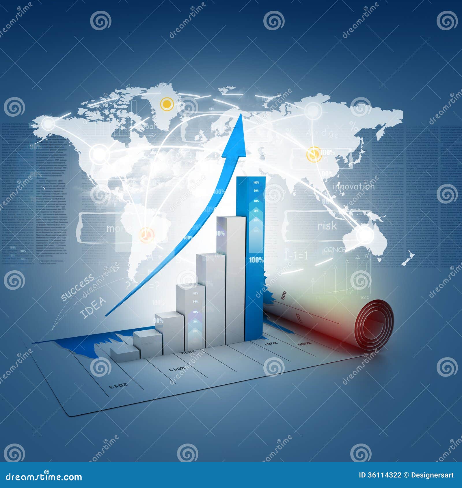 Business graph stock illustration. Illustration of calculation - 36114322