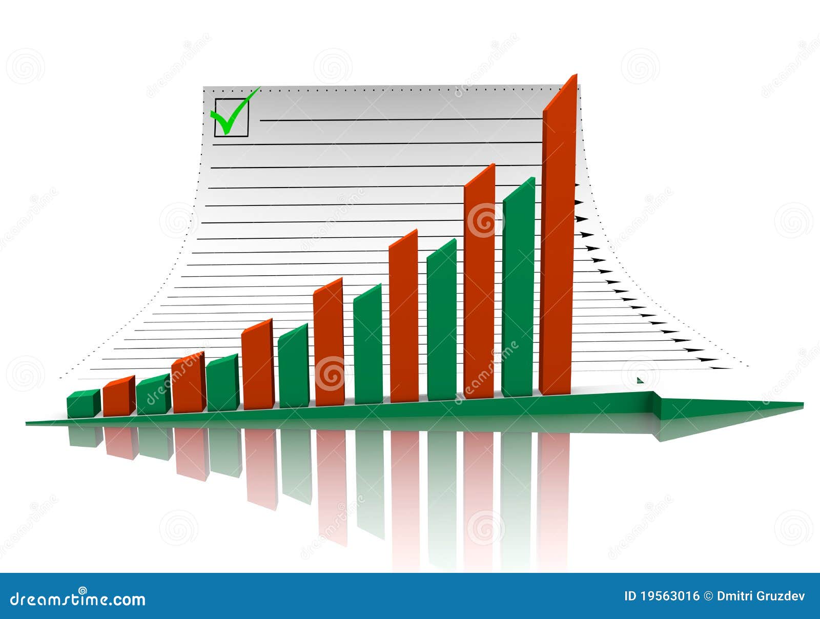 Business Graph and Document Stock Illustration - Illustration of ...