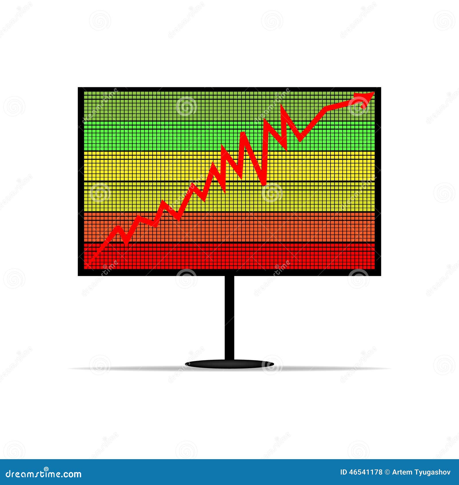Business Graph of Financial Analytics Tv Stock Vector - Illustration of ...
