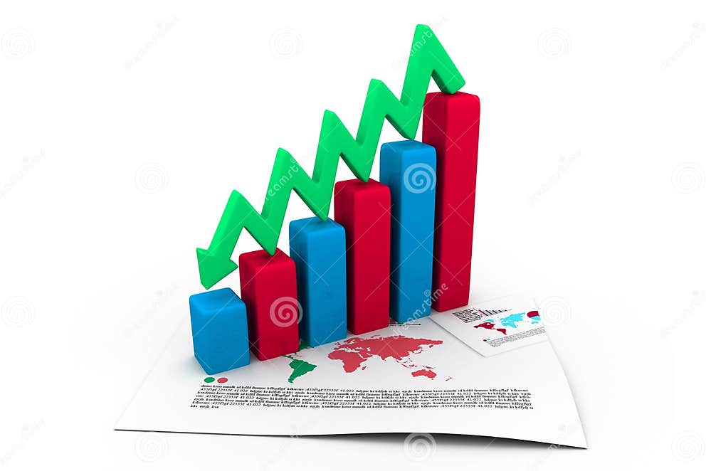Business graph going down stock illustration. Illustration of default ...