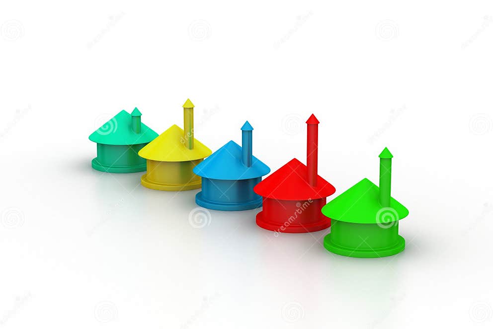 Business graph growing up stock illustration. Illustration of corporate ...