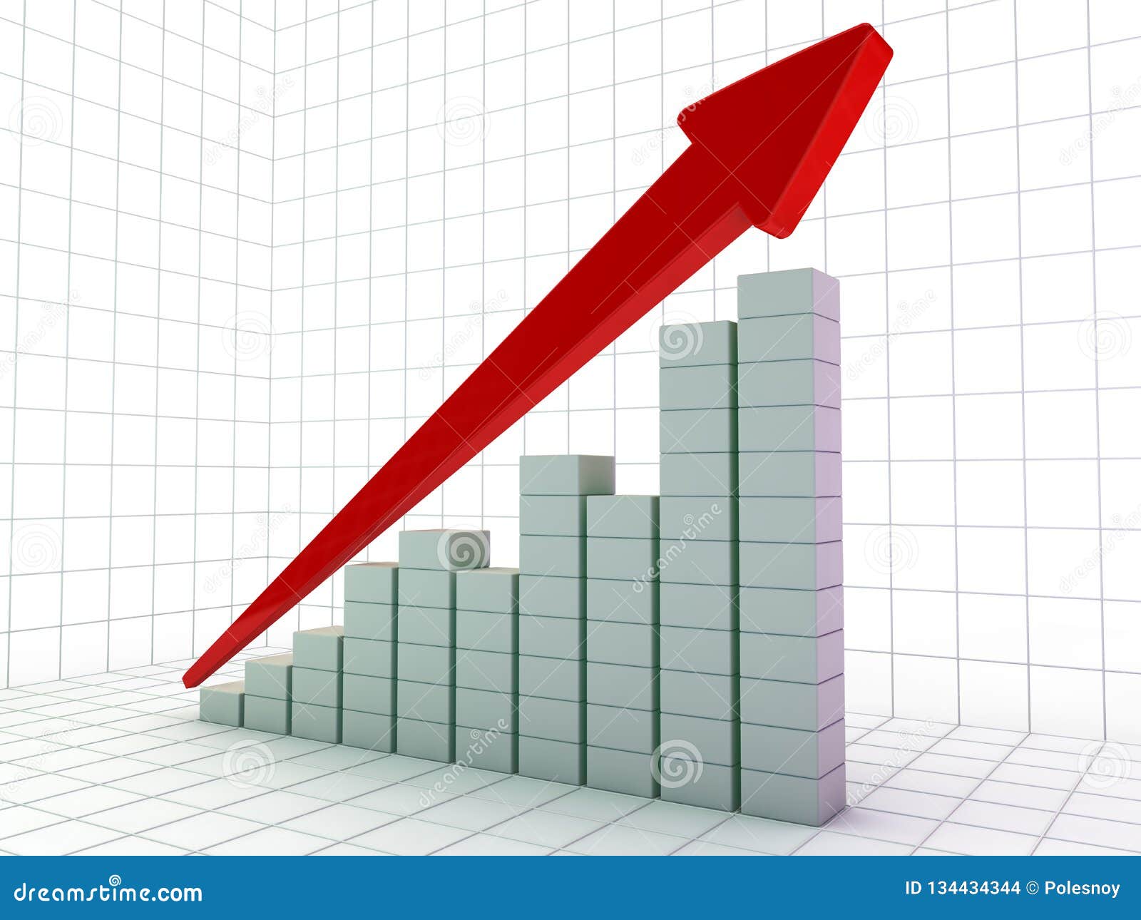 Business Graph and Growth Chart. 3D Stock Illustration - Illustration ...
