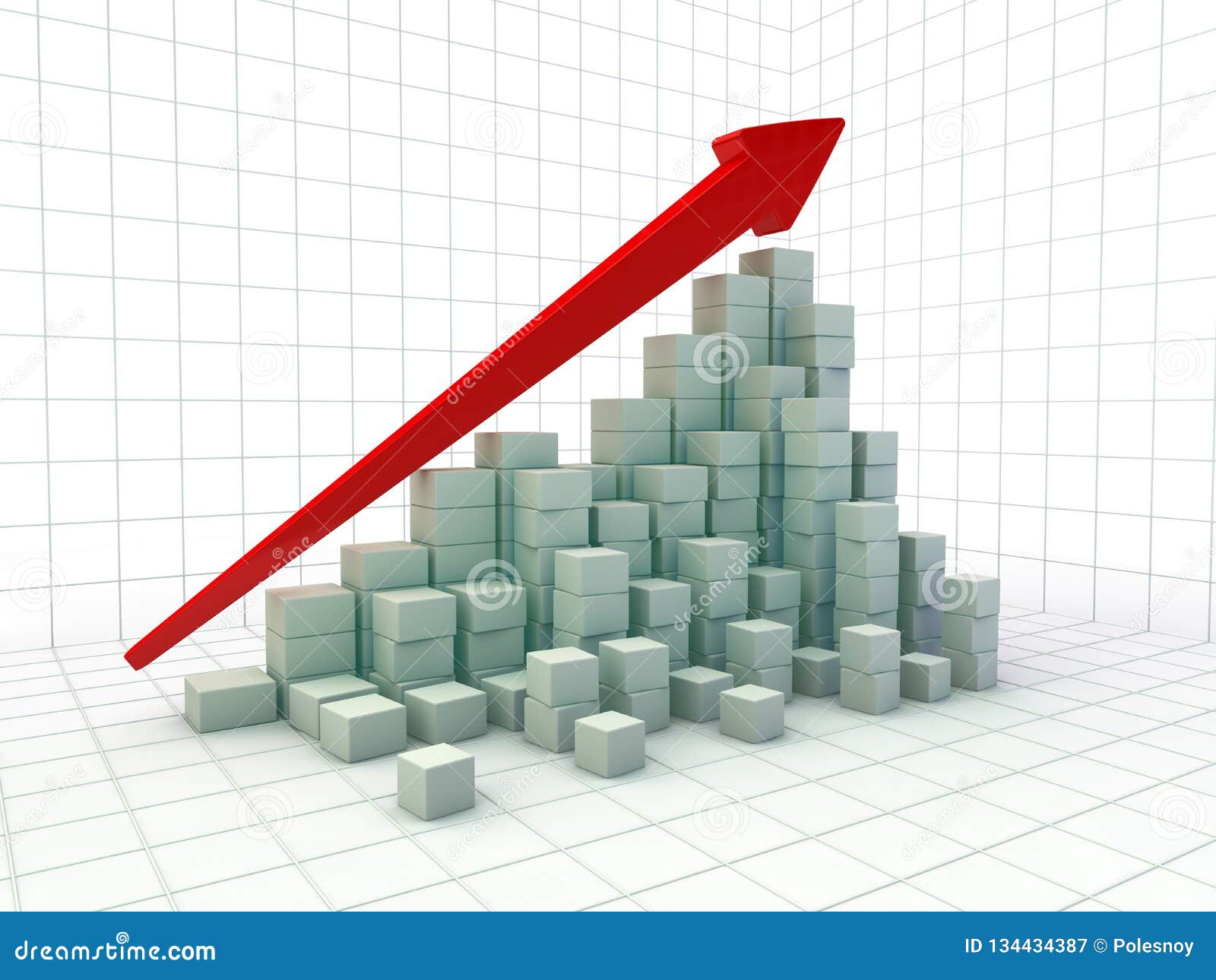 Business Graph and Growth Chart. 3D Stock Illustration - Illustration ...