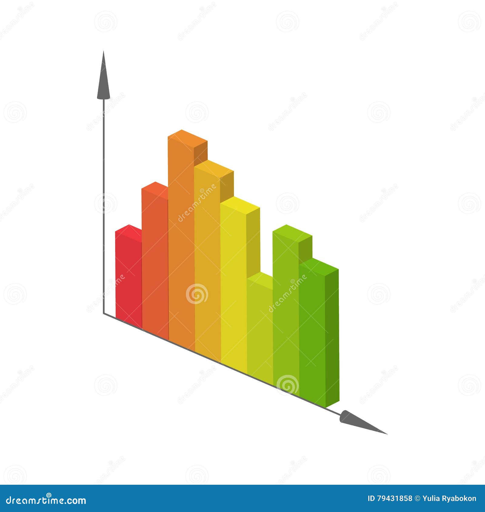 Business Graph Icon, Cartoon Style Stock Vector - Illustration of ...