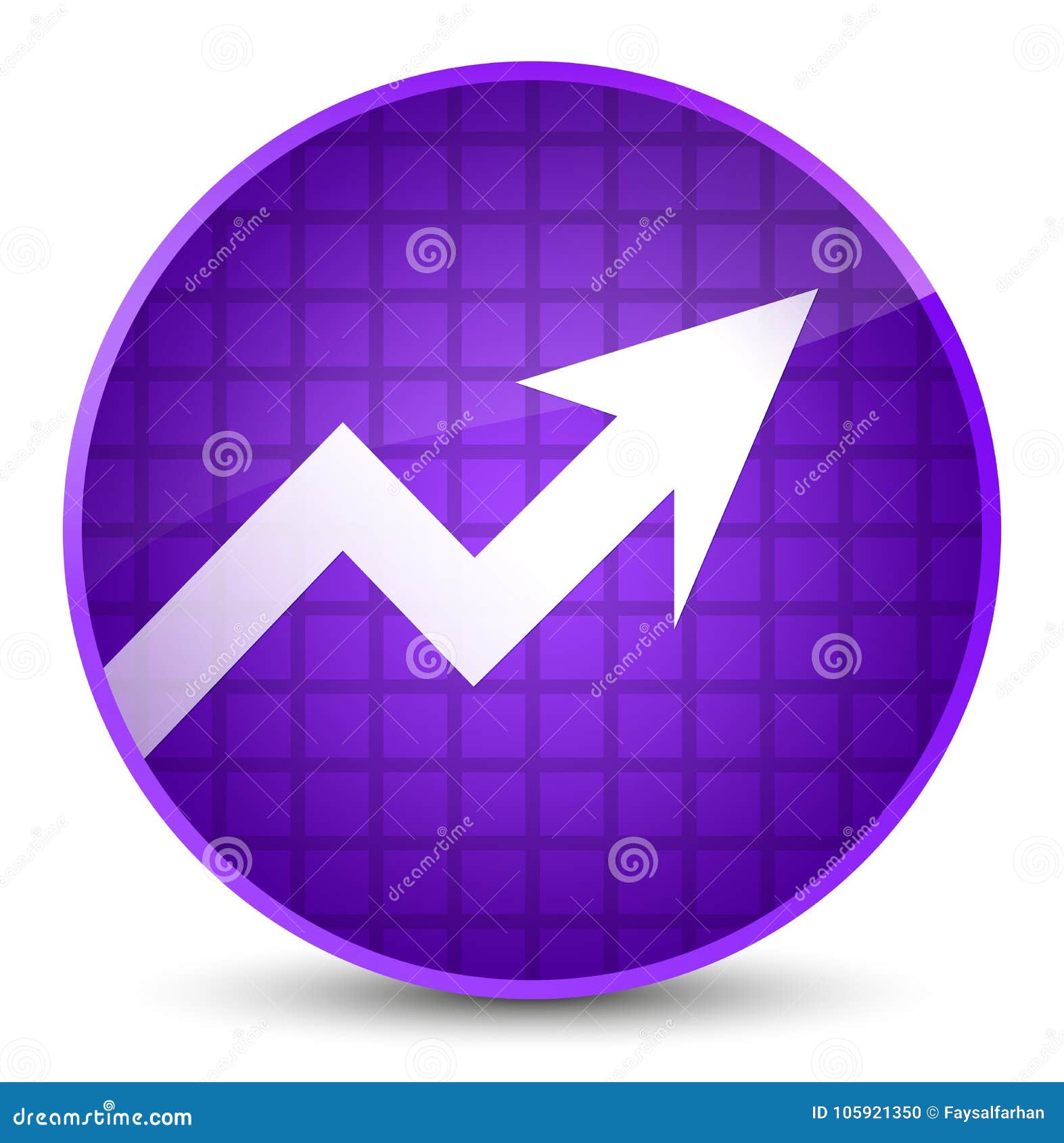 Business Graph Icon Elegant Purple Round Button Stock Illustration ...