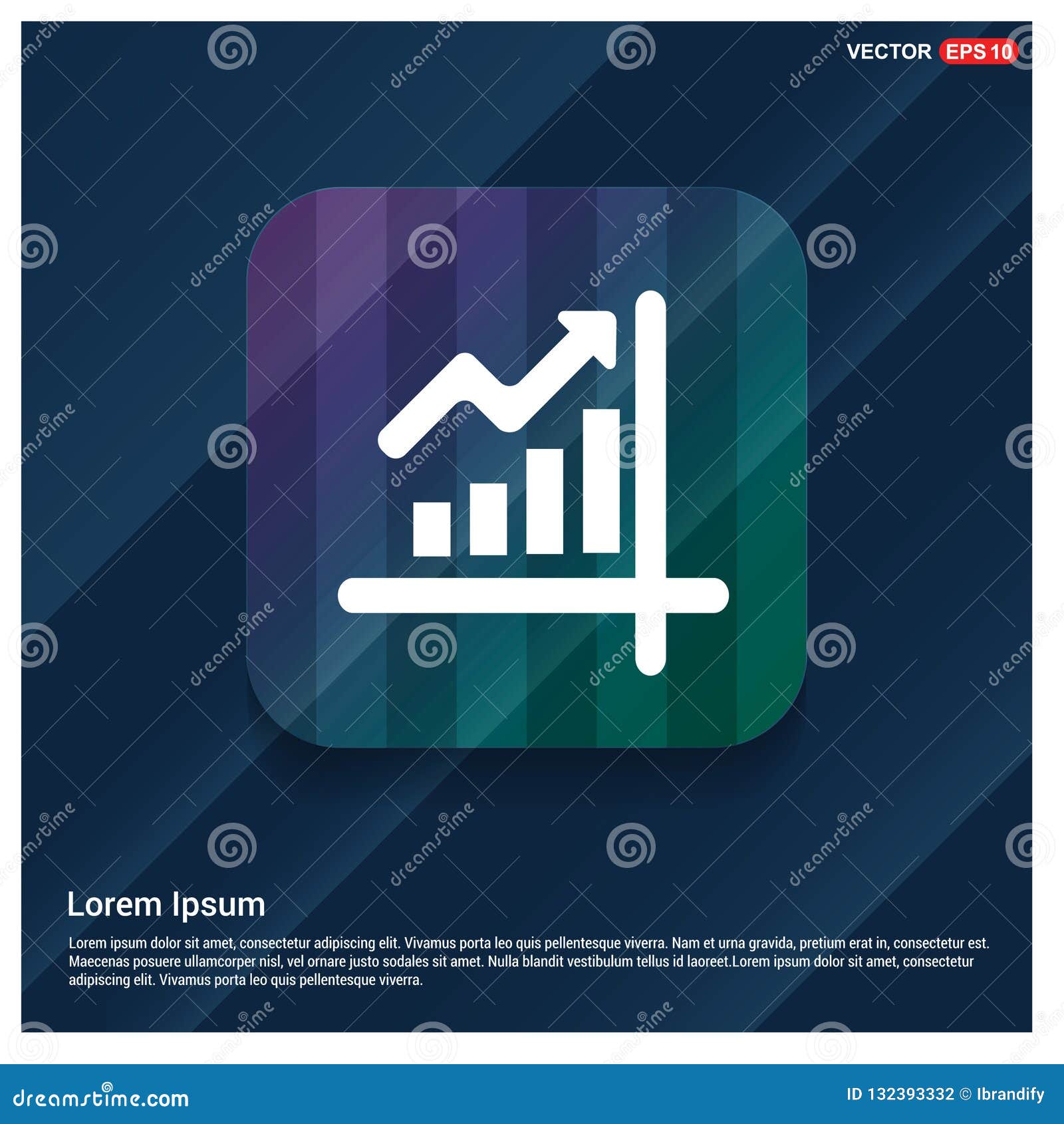 Business graph icon stock vector. Illustration of infographic - 132393332