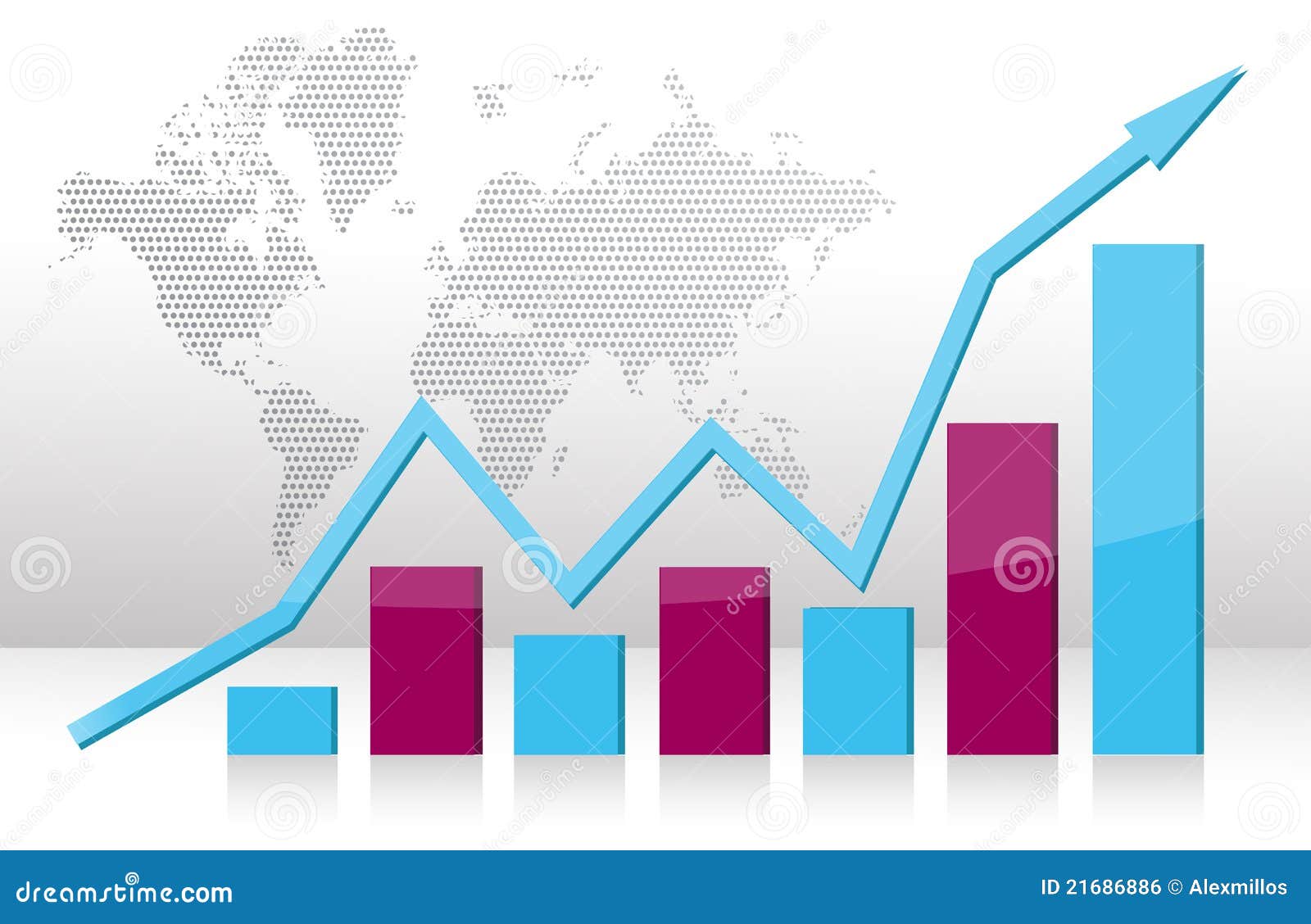 Business Graph Illustration Stock Vector - Illustration of market ...