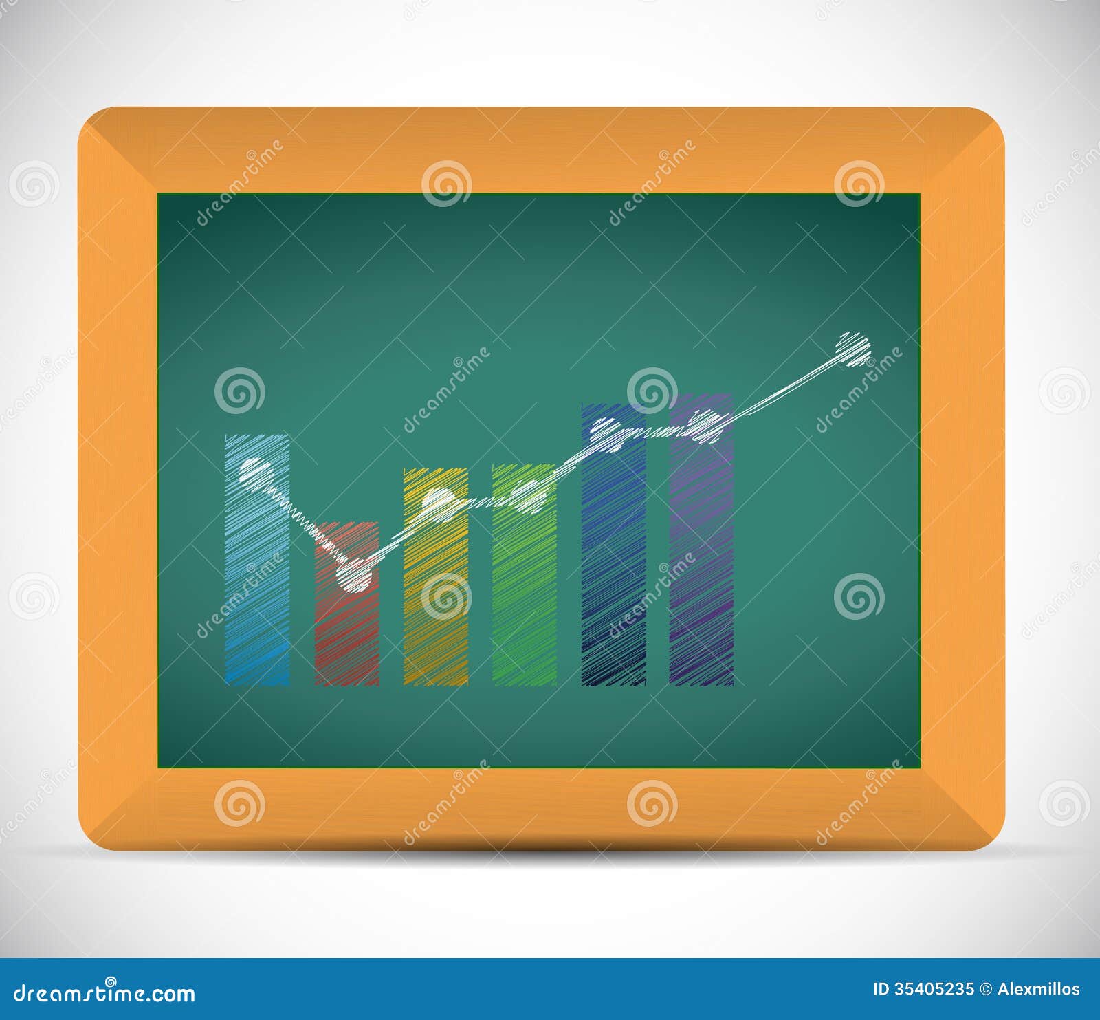Business Graph Illustration Design Stock Illustration - Illustration of ...