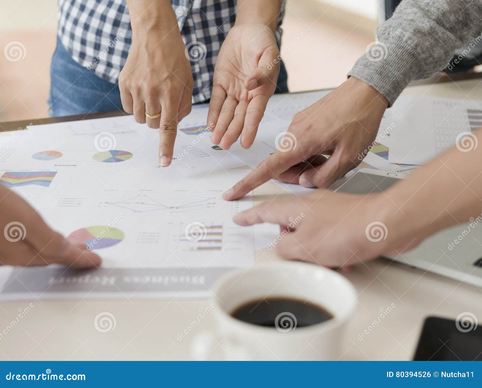 Business Graph Information Diagram, Teamwork Stock Photo - Image of ...