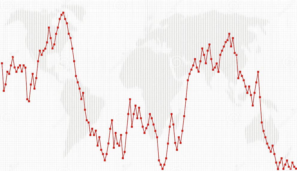 Business Graph, Line-Dot Chart Stock Vector - Illustration of global ...