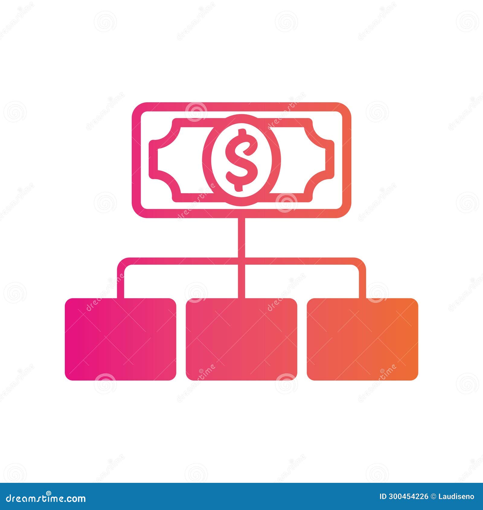 Business Graph with Money Bill Icon Vector Stock Vector - Illustration ...
