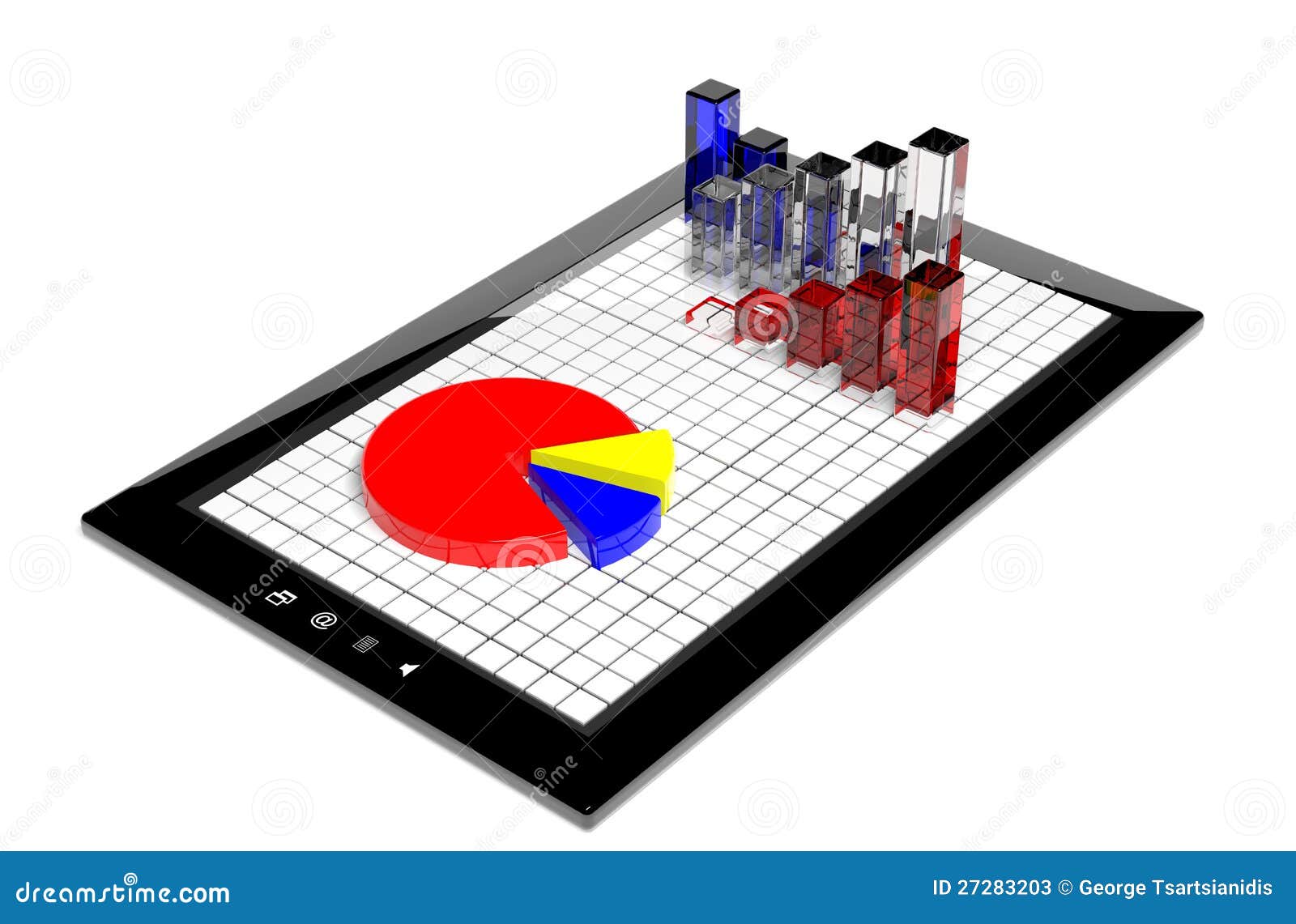 Business Graph Pie Chart Tablet Stock Illustrations – 1,222 Business ...