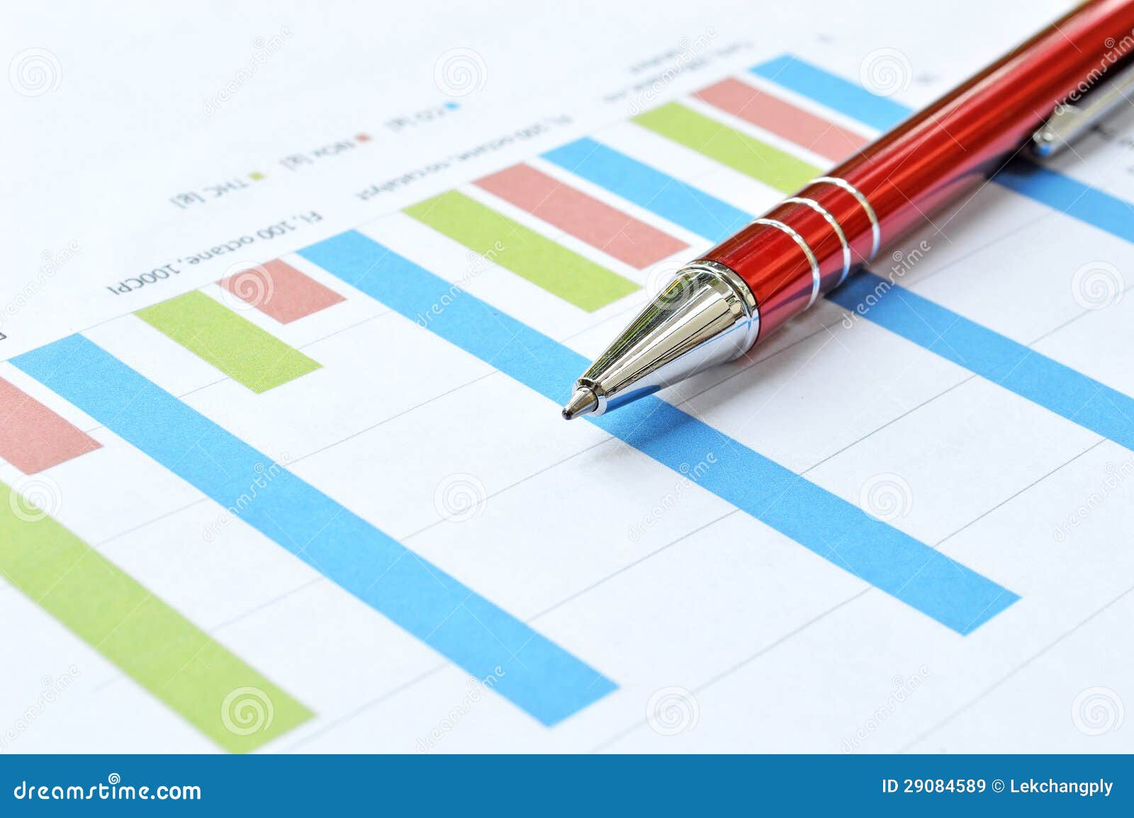 Business Graph with Red Pen Stock Image - Image of diagram, company ...
