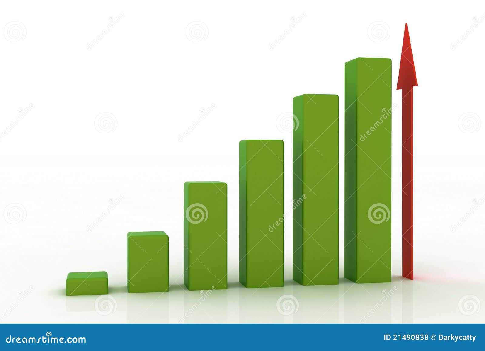 Business Graph with Rising Arrow Stock Illustration - Illustration of ...