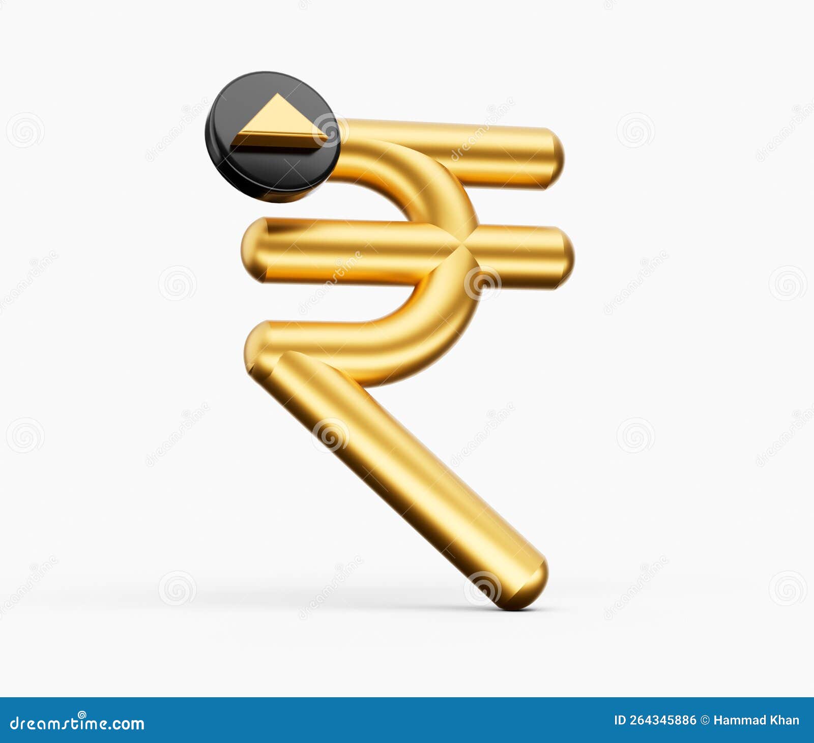 Business Graph with Rupee Sign. Indian Rupee Growth Concept. 3d ...