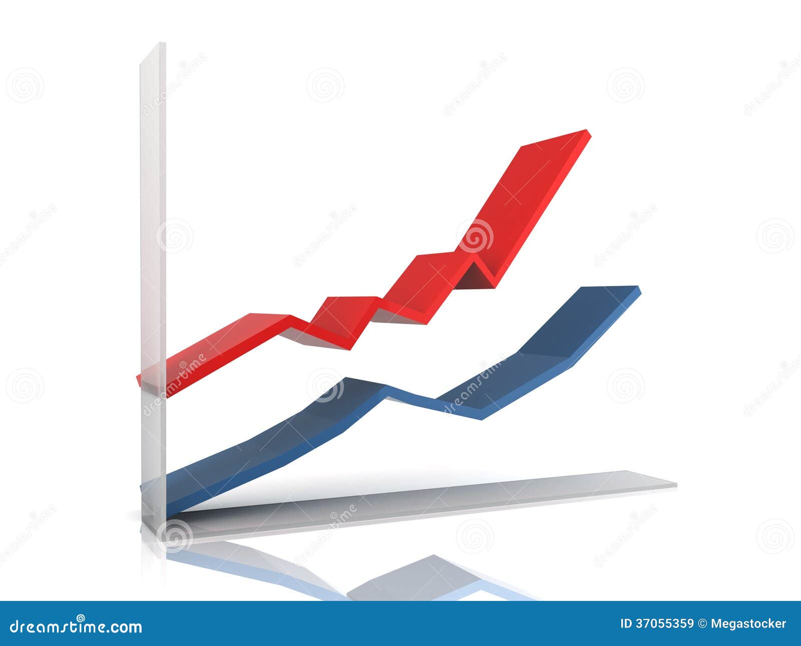Business Graph Showing Profits and Gains Stock Illustration ...