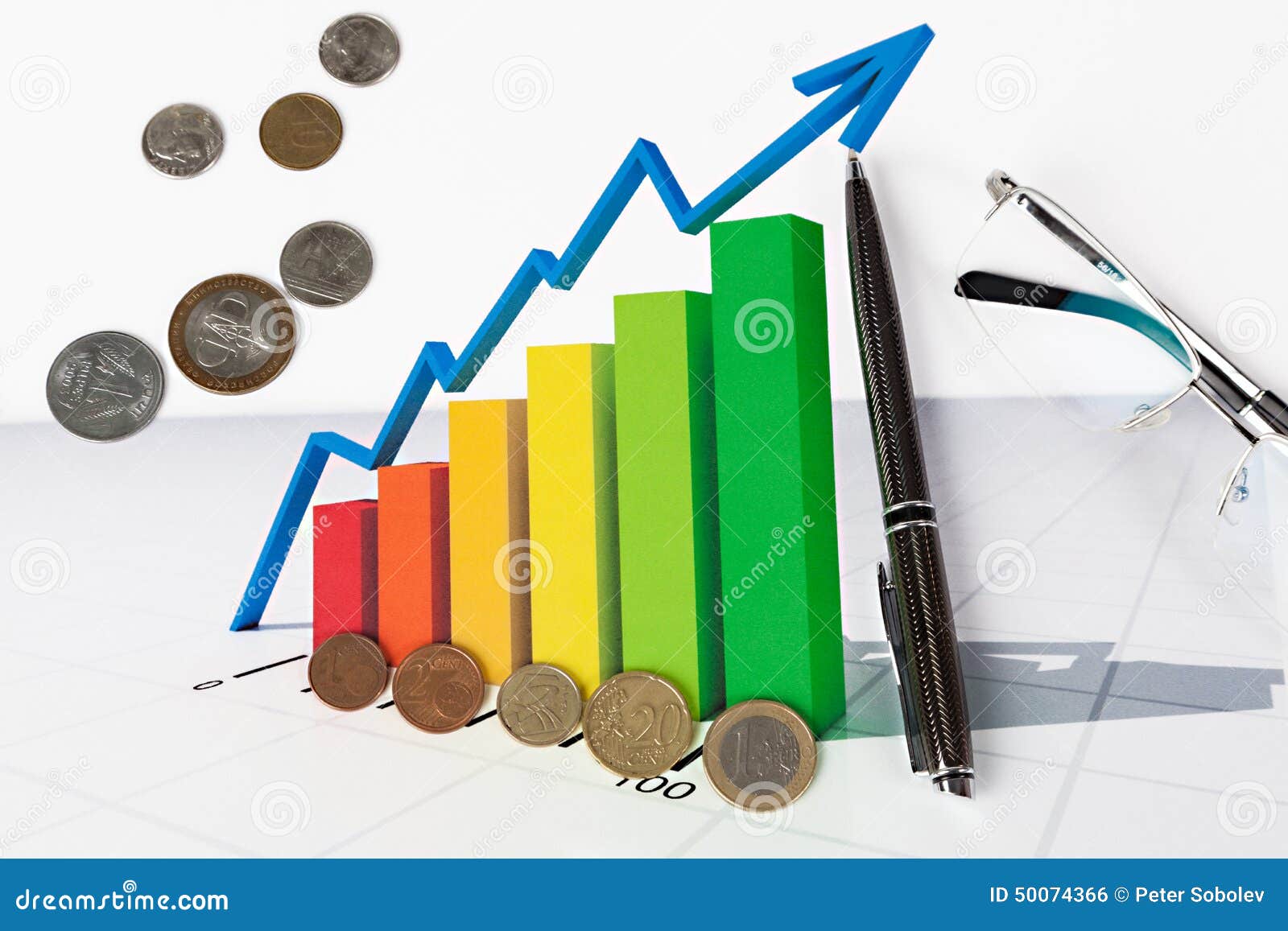 Business Graph Showing Revenue Growth Stock Photo - Image of graph ...