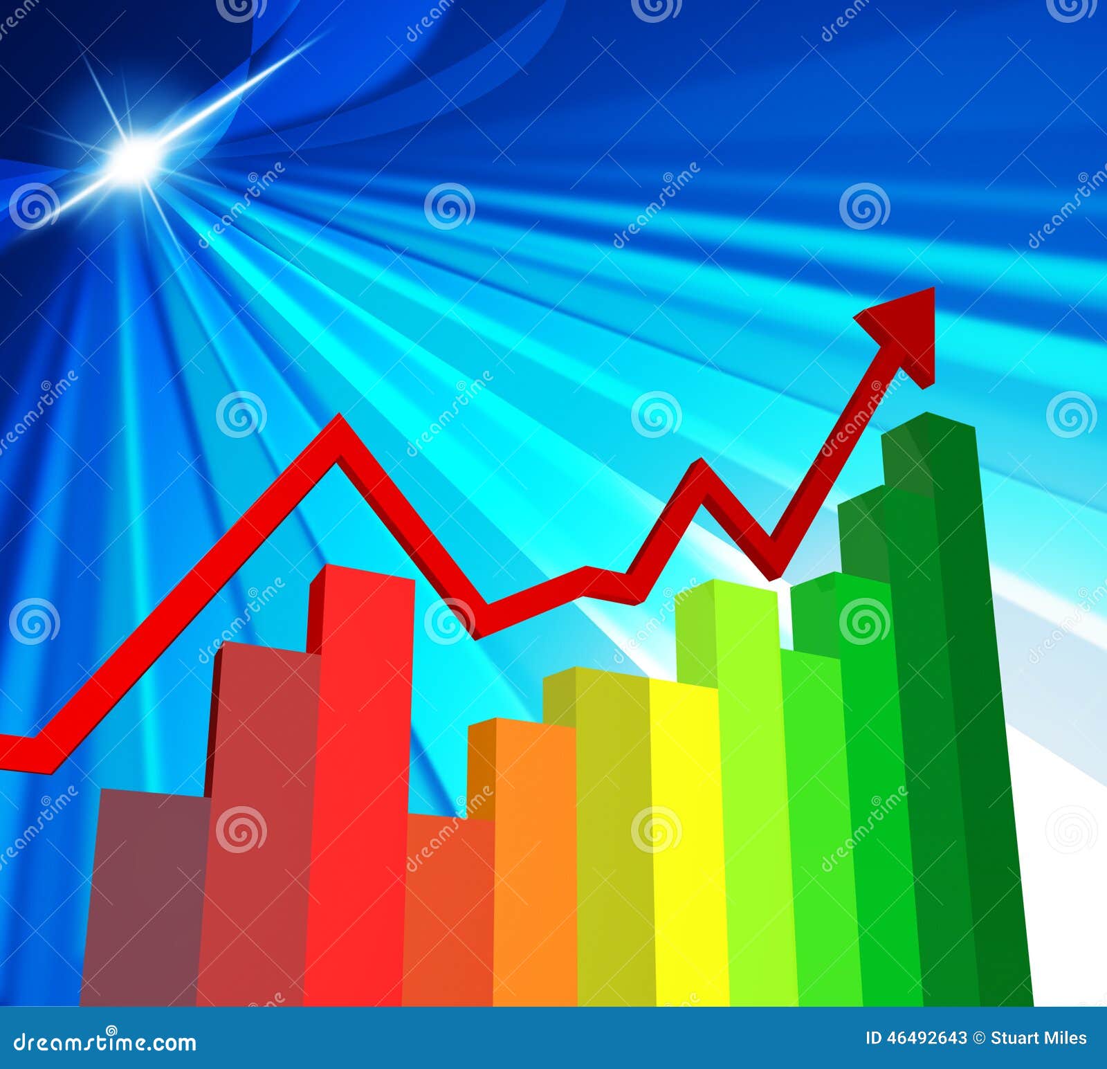 Business Graph Shows Corporation Commerce and Commercial Stock ...