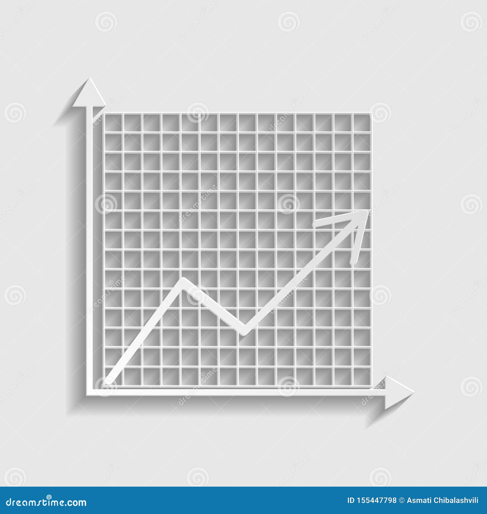 Business Graph Sign. Paper Style Icon. Illustration Stock Illustration ...
