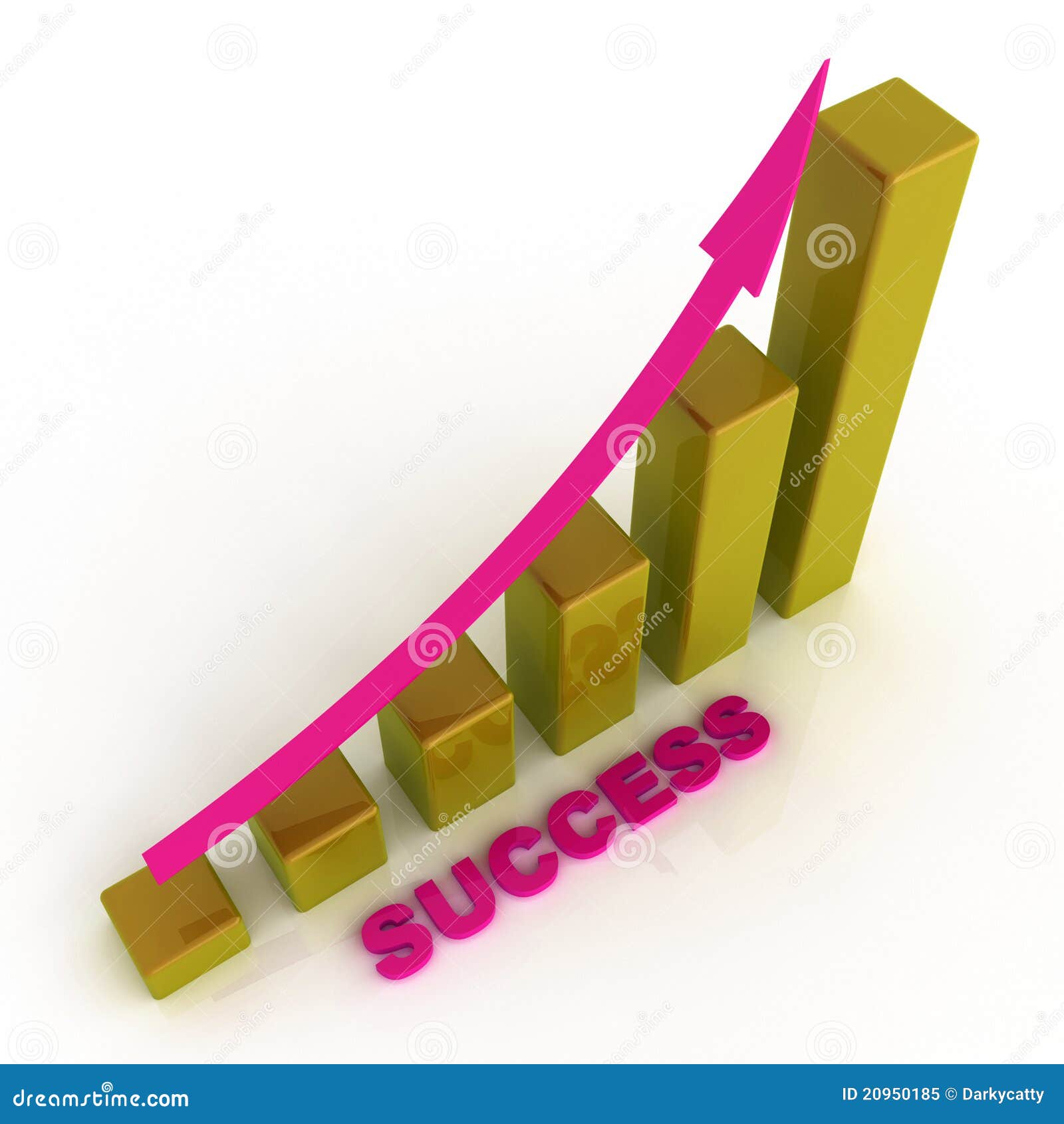 Business Graph with Success Stock Illustration - Illustration of ...