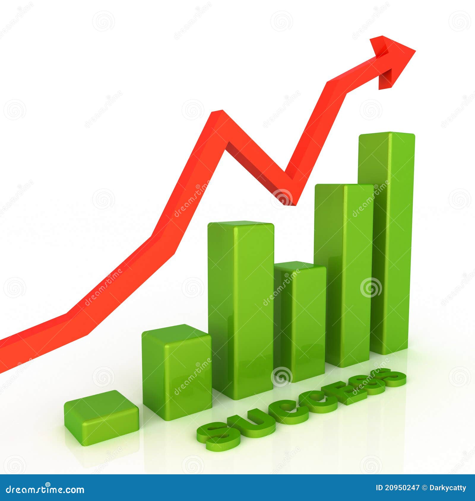 Business Graph with Success Stock Illustration - Illustration of height ...