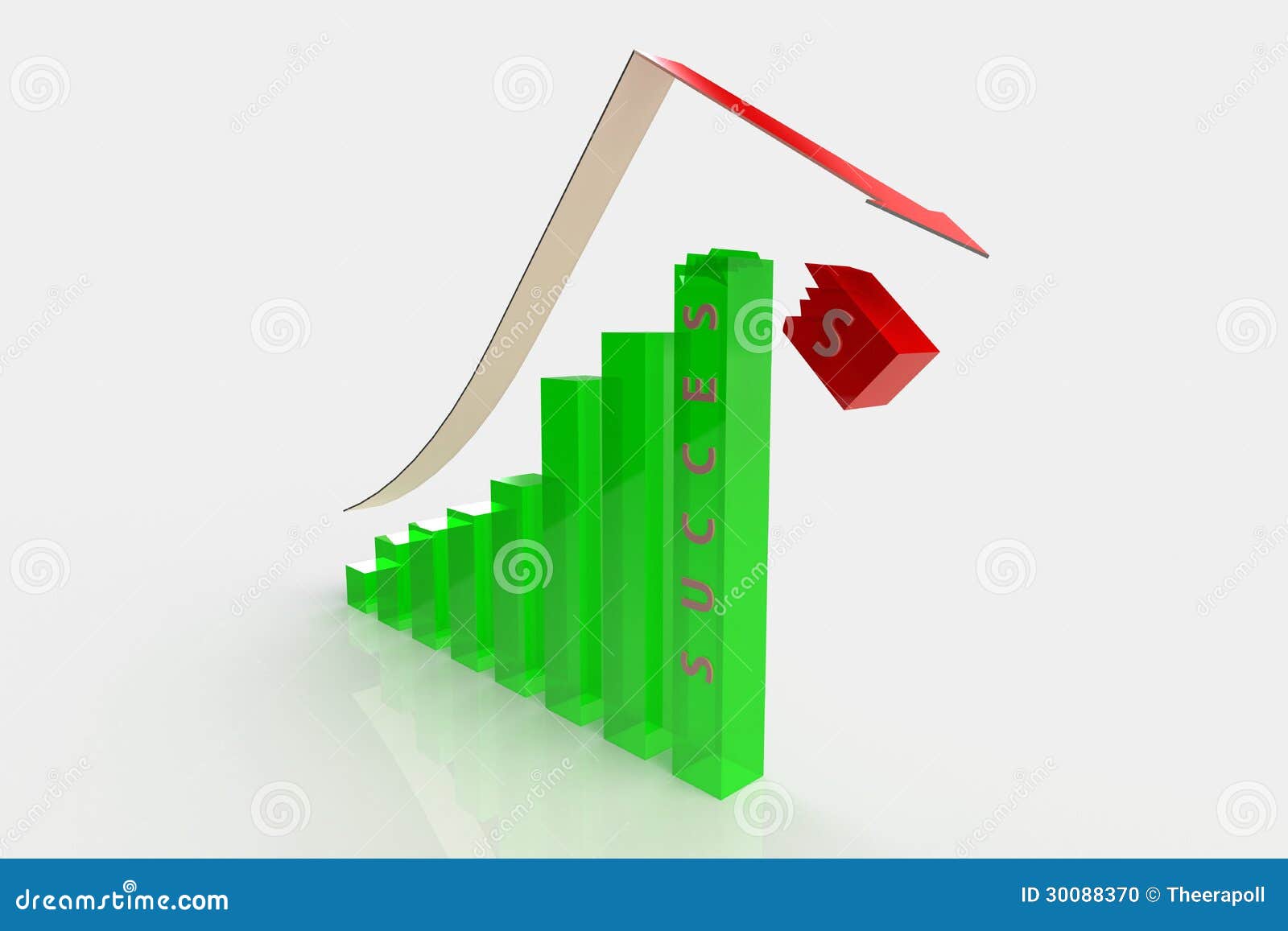 Business Graph broken stock illustration. Illustration of growth - 30088370