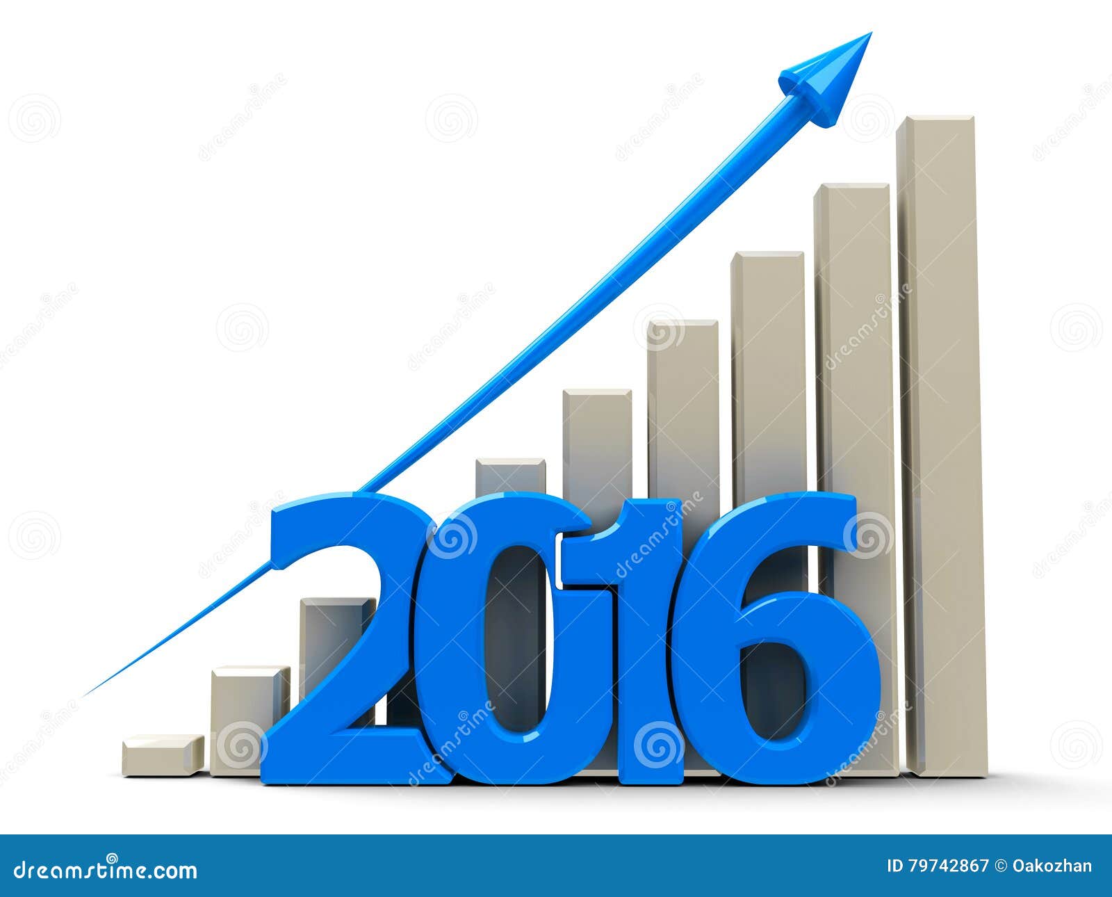 Business graph up 2016 stock illustration. Illustration of company ...