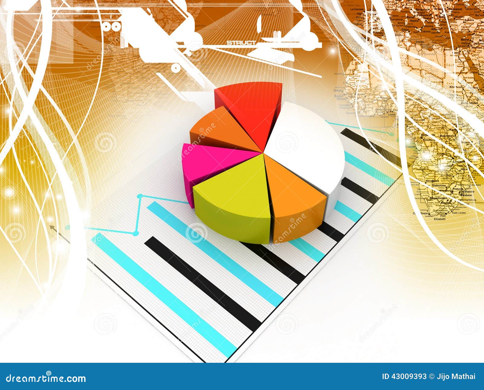 Business graph stock illustration. Illustration of gain - 43009393