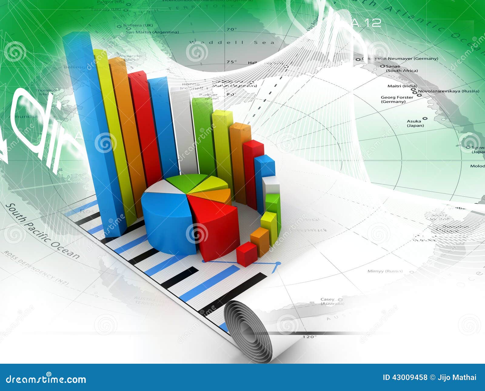 Business graph stock illustration. Illustration of improve - 43009458