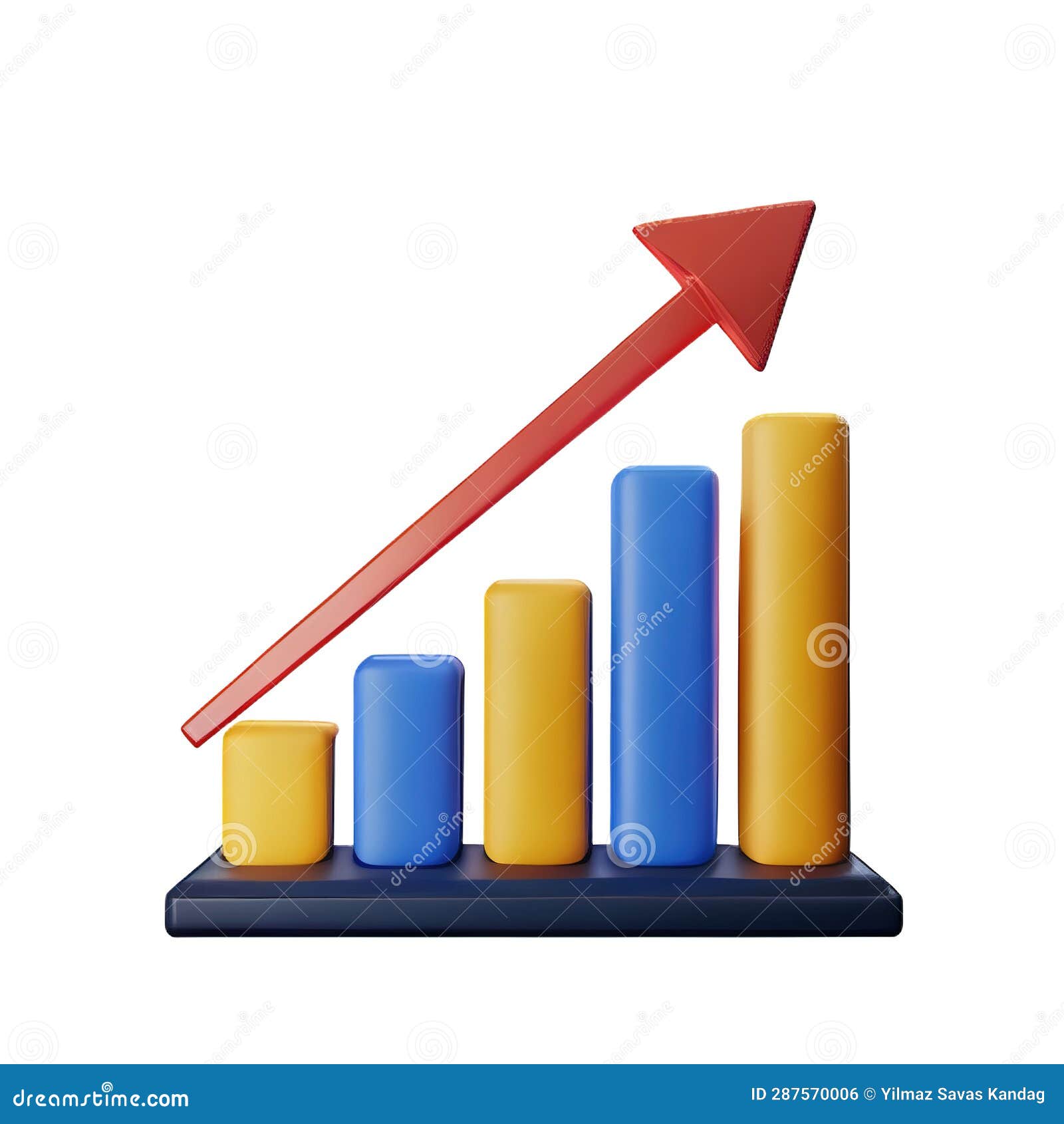 Business Graph on a White Background. Stock Illustration - Illustration ...